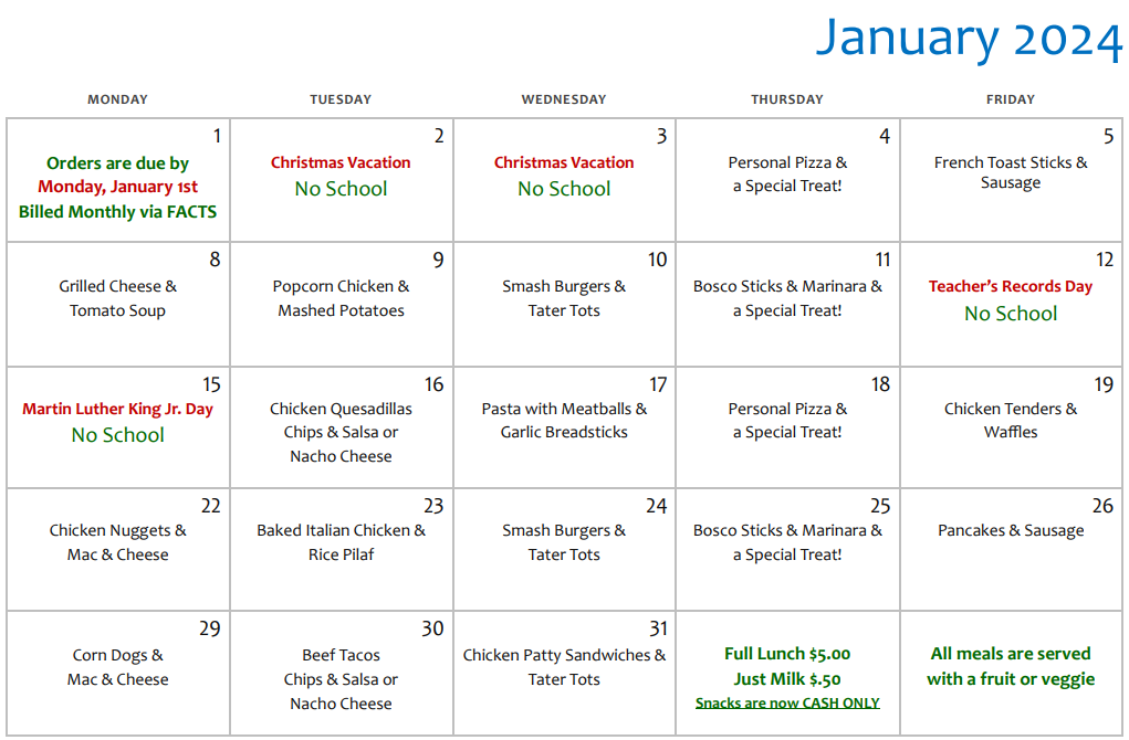 IHM Lunch Program | IHM School